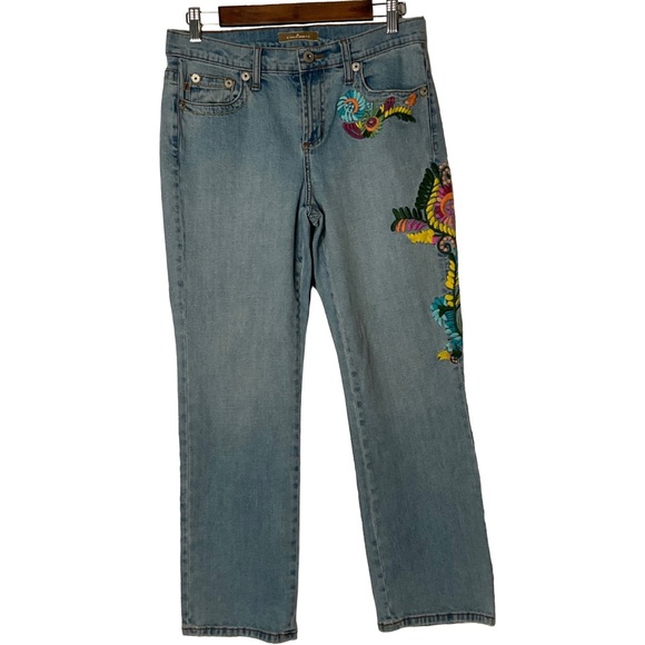Z. Cavaricci | Jeans | Z Cavaricci Jean Exotic Embroidered Floral High ...